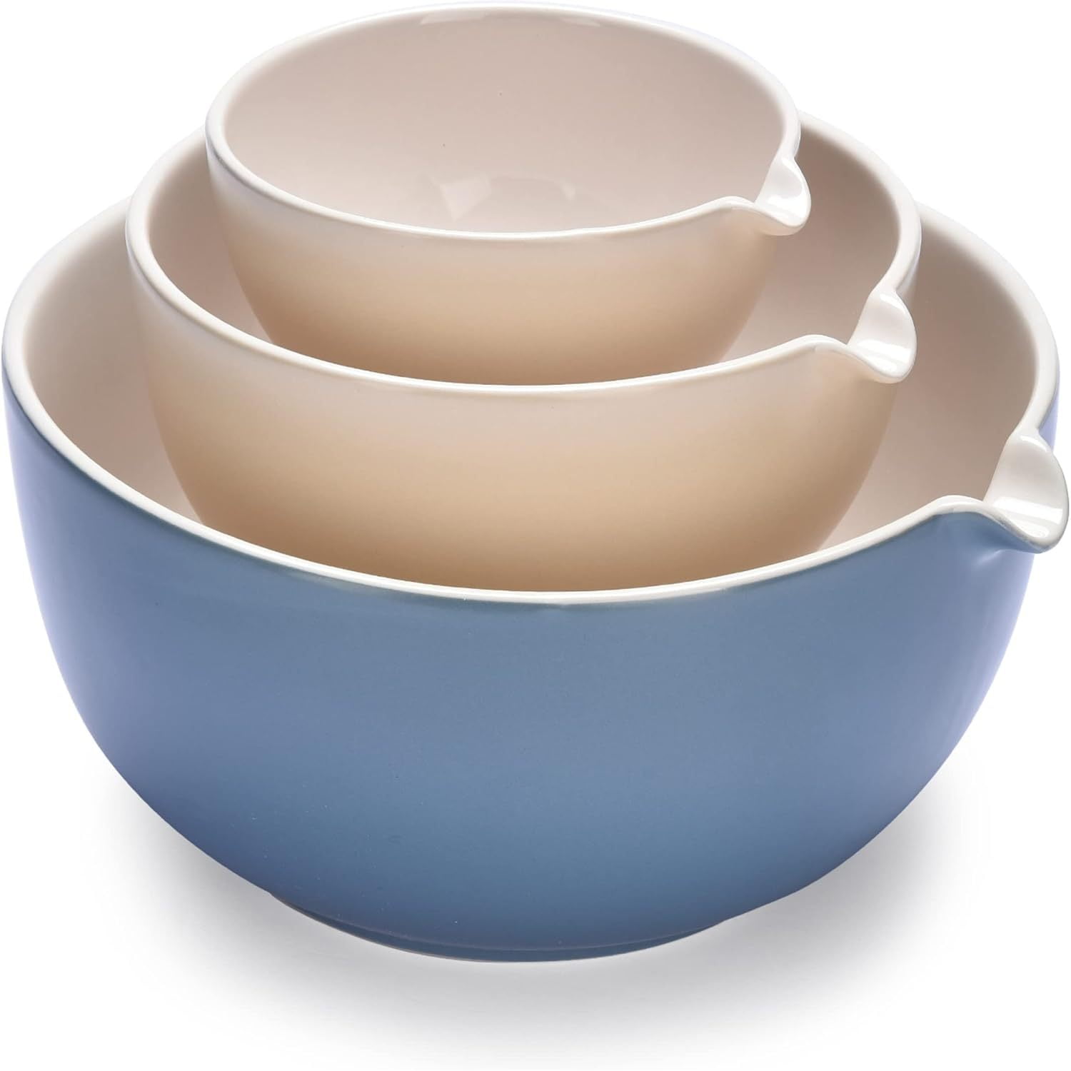 2LB Depot Prep Mixing Bowls Set of 3 - Ceramic Kitchen Bowls ...