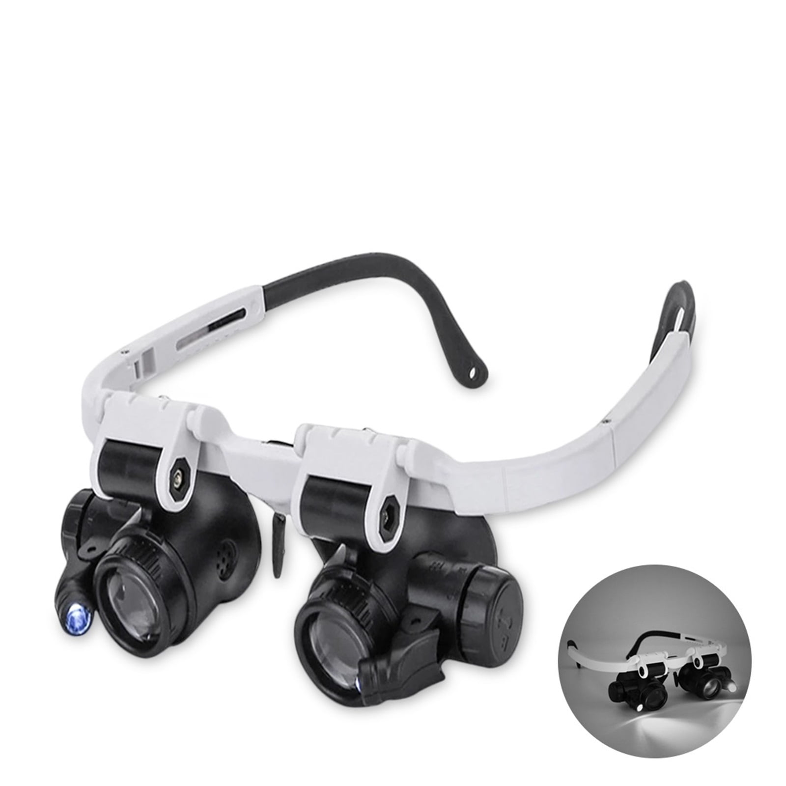 2LED Head-Mounted Illuminating Microscope Headband Repair LED Lamp ...