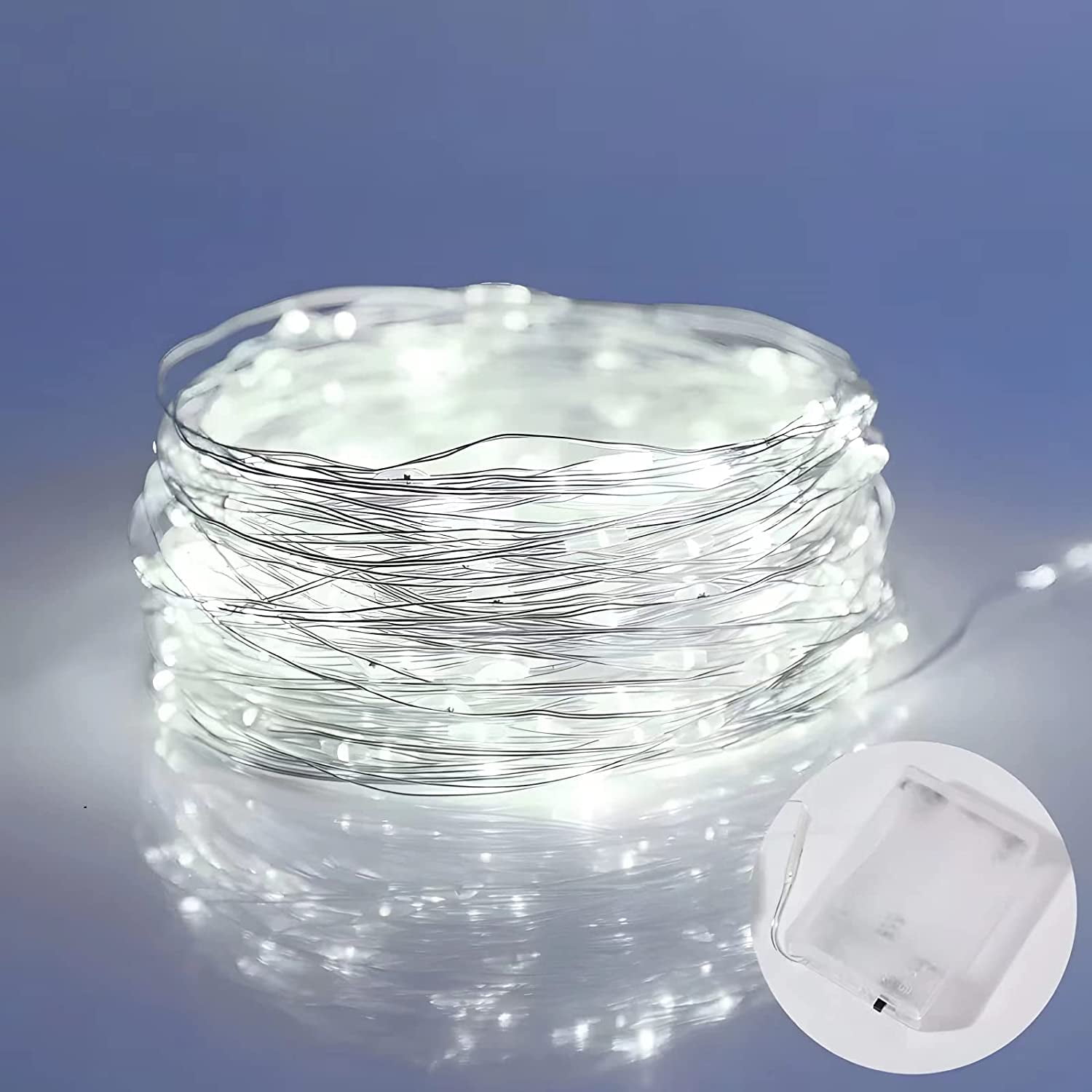 2M 20 LED Christmas String Lights Battery Operated Fairy Copper Wire ...
