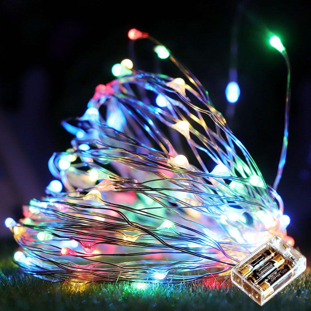 2M 20 LED Christmas String Lights Battery Operated Fairy Copper Wire ...