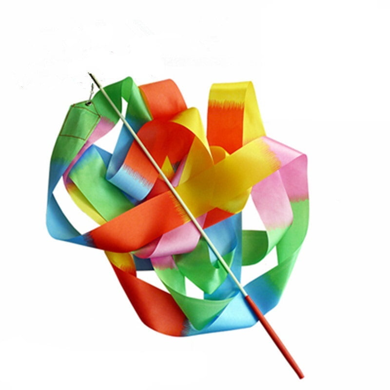 2M/4M Colorful Gym Ribbons Dance Ribbon Rhythmic Art Gymnastic Ballet ...