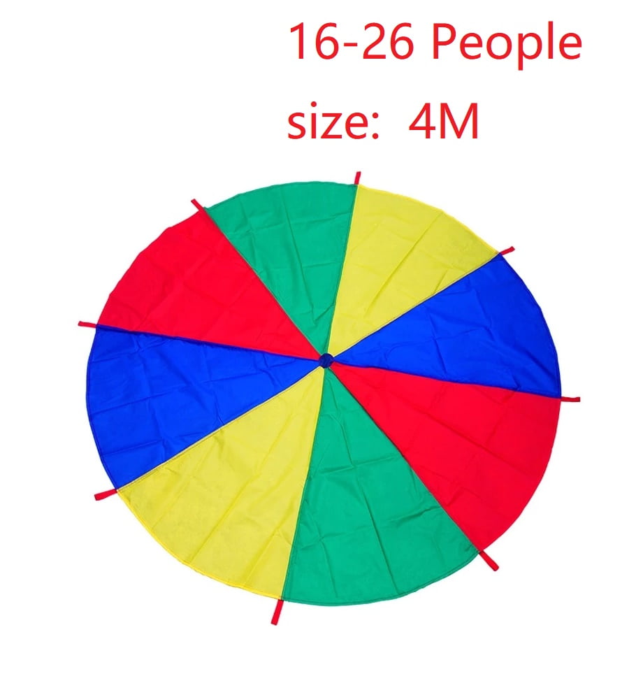 2M/4M Diameter Kids Outdoor Teamwork Game Prop Rainbow Parachute Toys ...