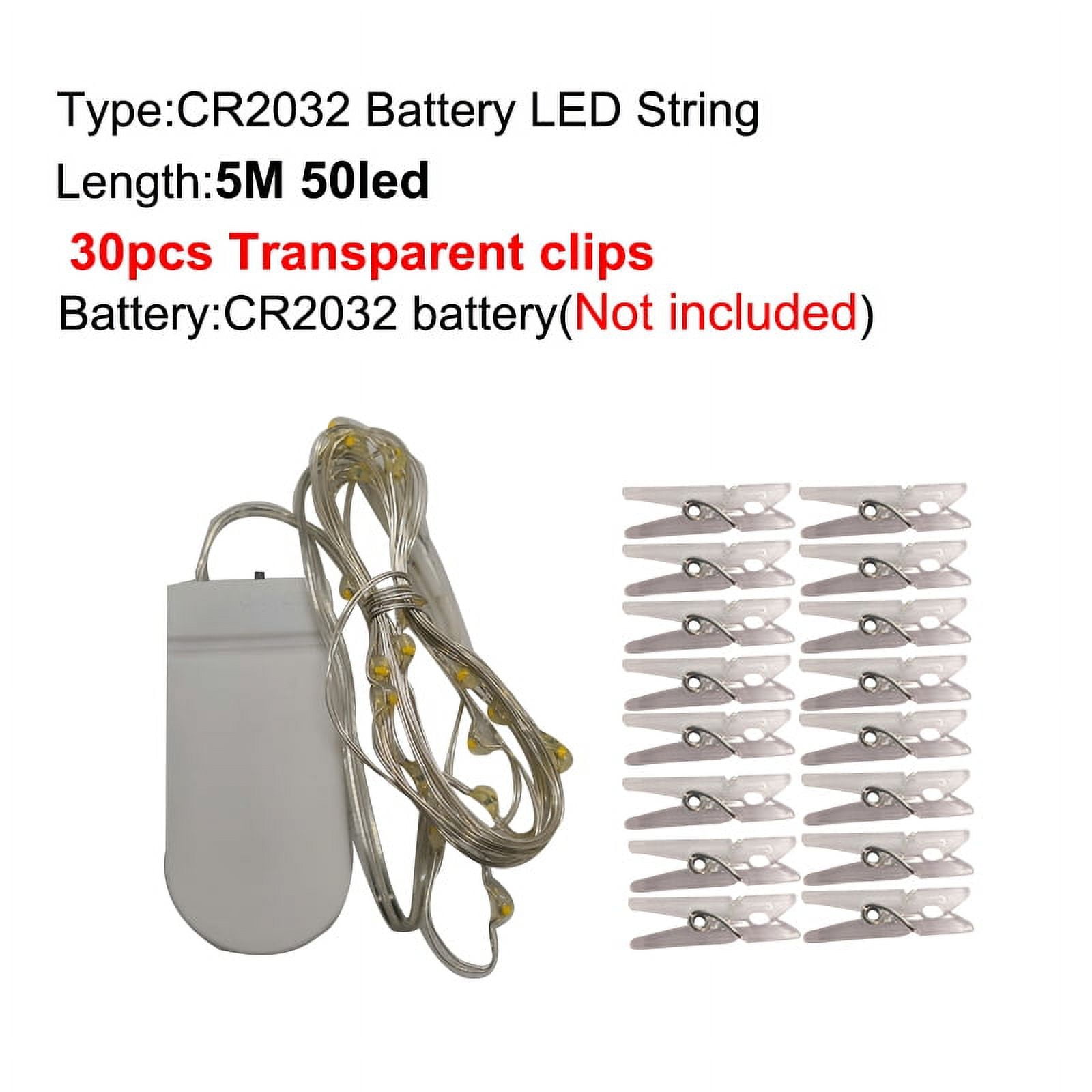 2M/5M/10M Fairy Lights USB/Battery Photo Clip LED String Light Garland ...