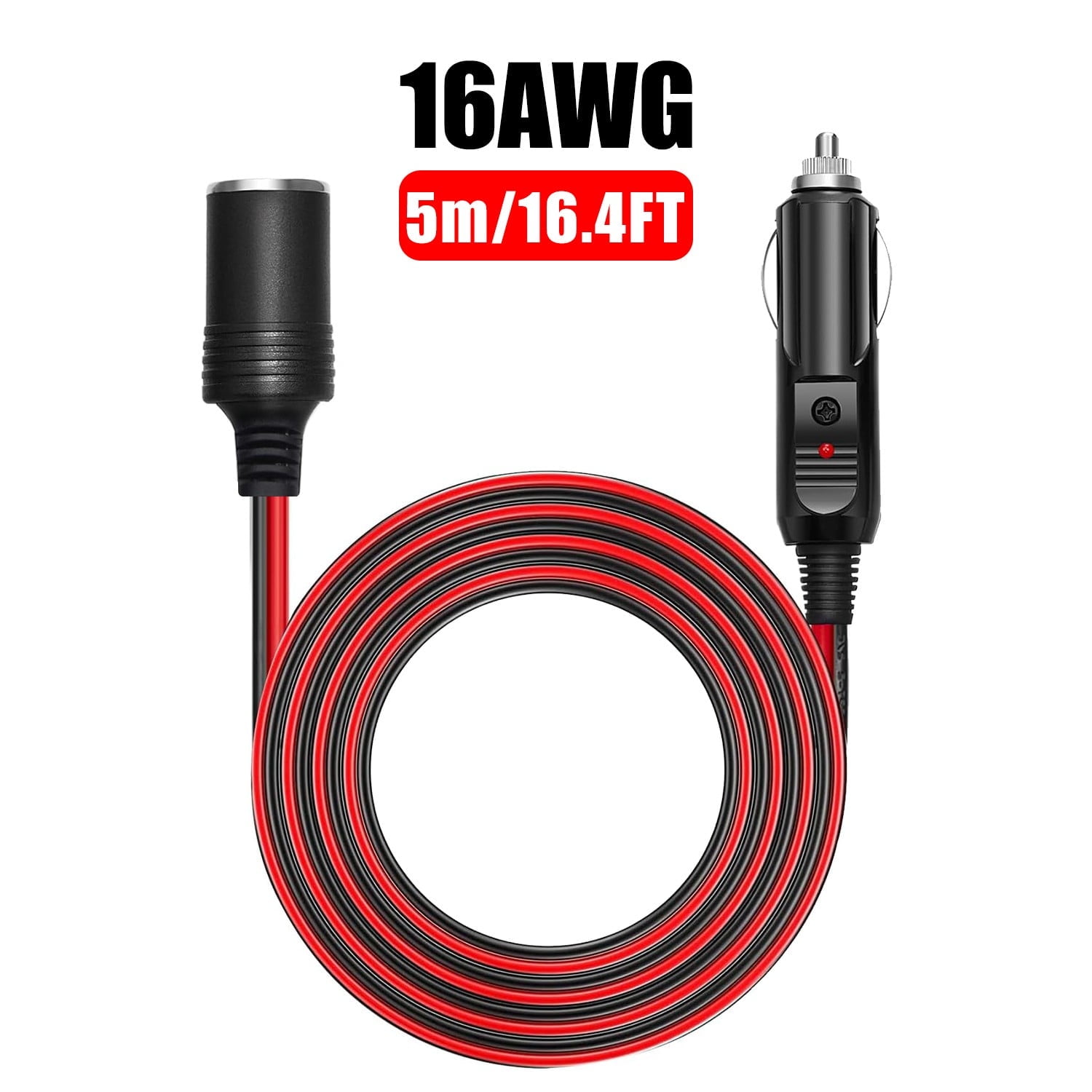 2M/5M Automobile Car Cigarette Lighter Extension Cord - Car Extension ...