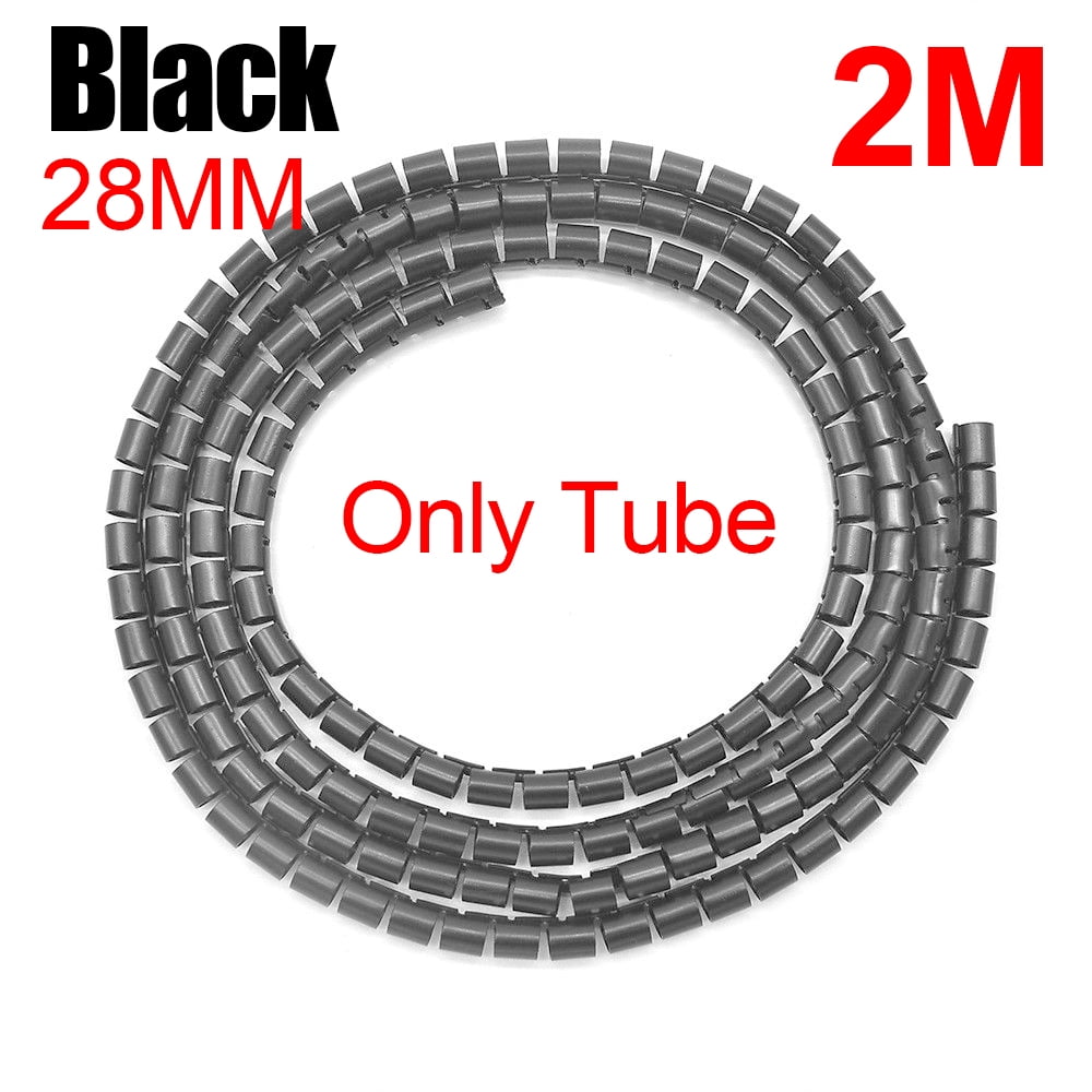 2M Cable Tube Sleeve Flexible Cord Bundler Wire Wrap Cable Management ...