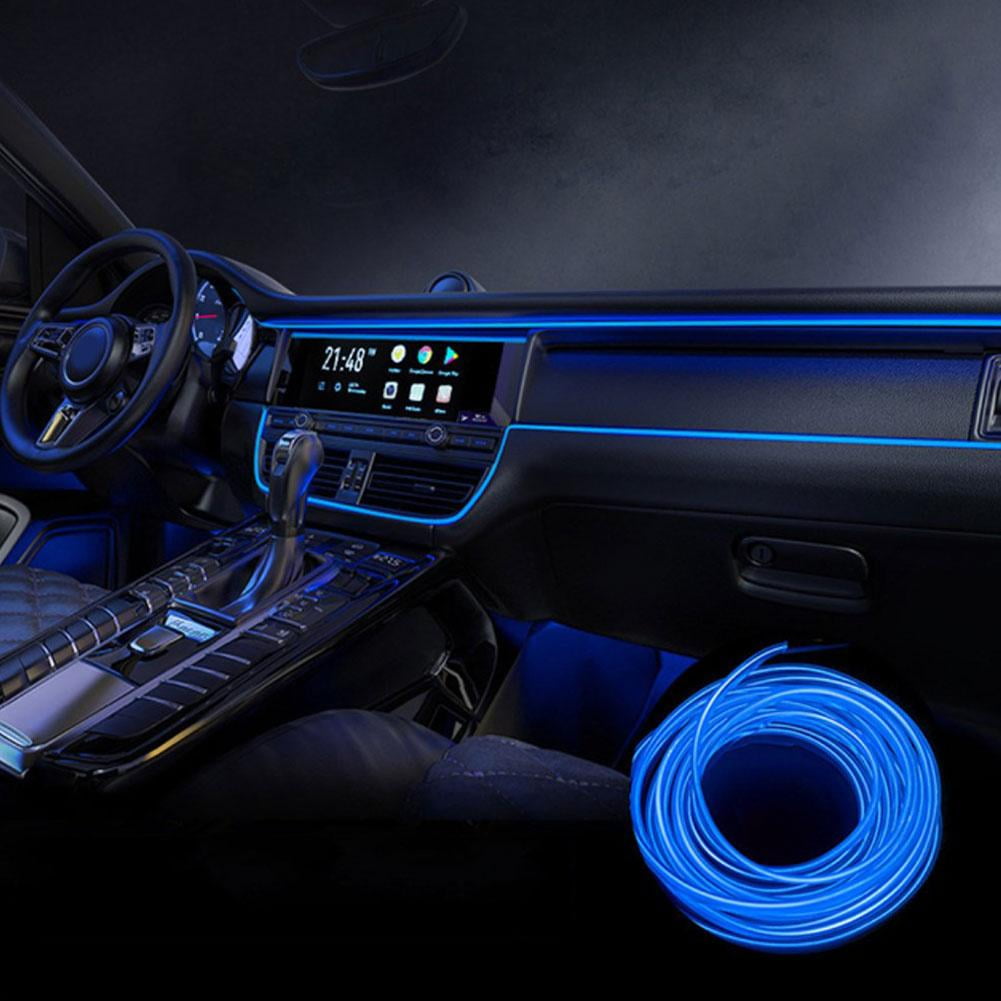 2M LED Car Interior Atmosphere Light Auto Party Decor Wire Strip Lamp ...