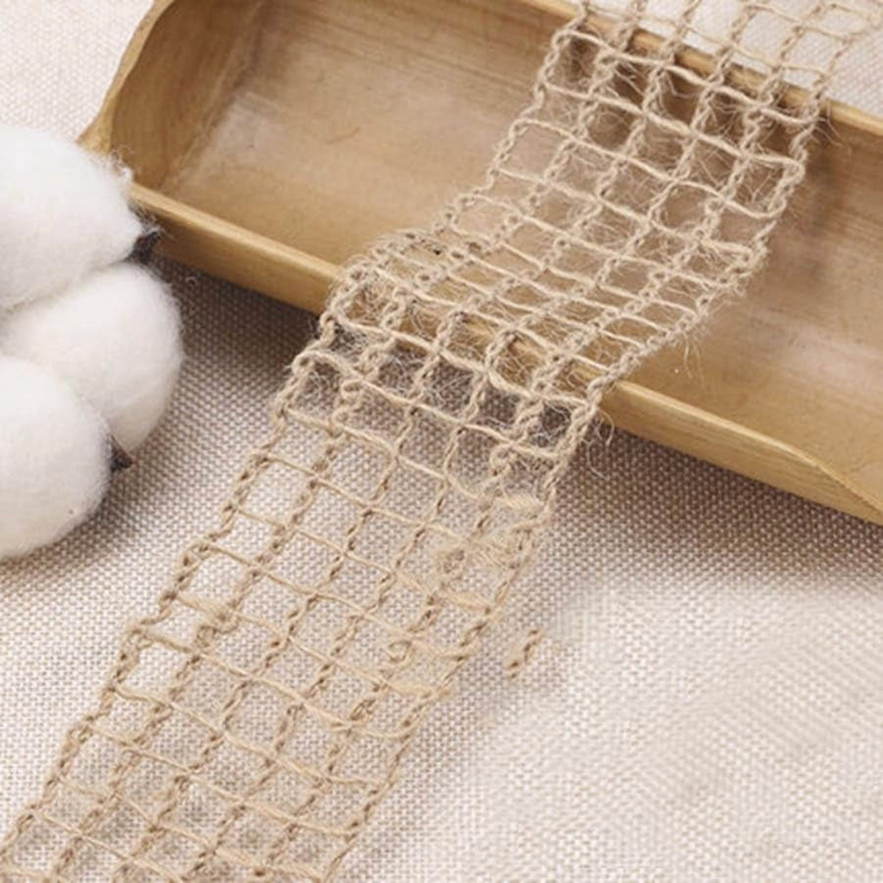 2M Linen Ribbon Decoration Ribbons Tan 1-1/2 inch(39mm) Tan DIY ...