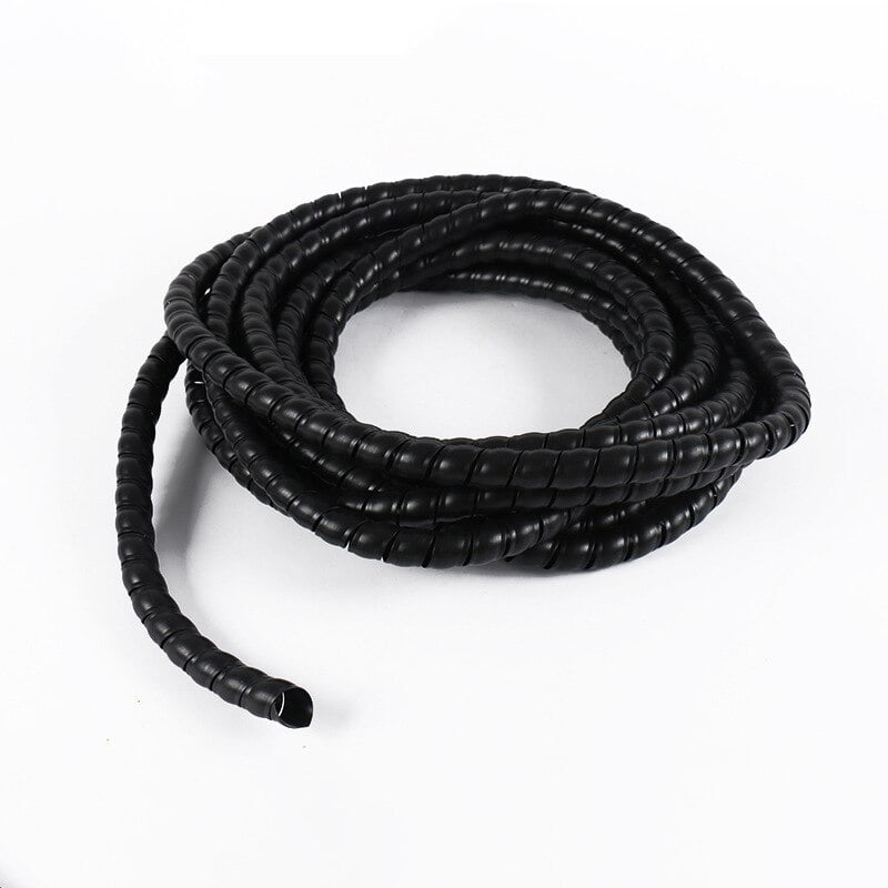 2M Long 8/10/12mm Cable Protection Sleeving Spiral Wound Flexible Wire ...
