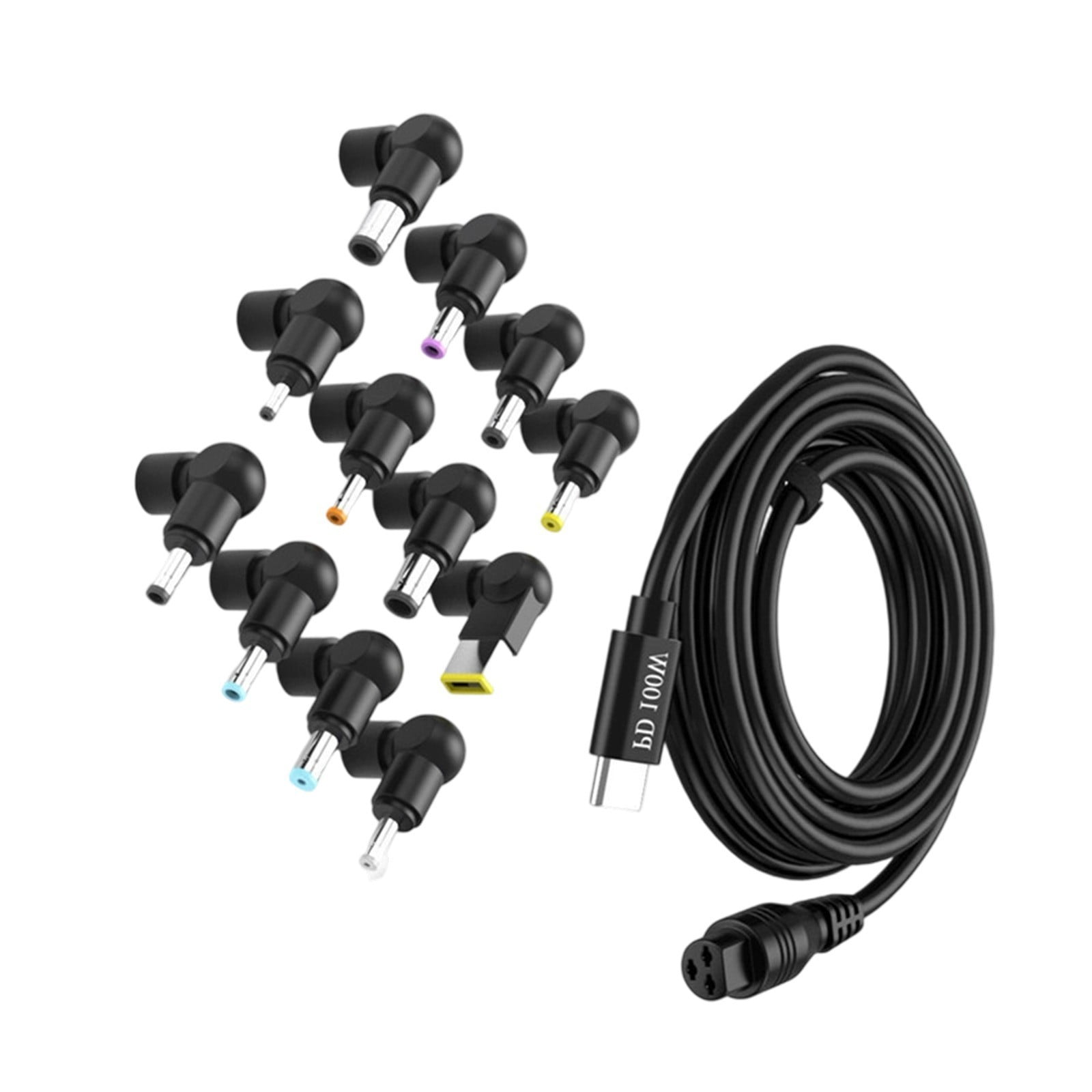 2M Long PD100W USB C Charging Cable Set 12 Interchangeable Adapters For ...