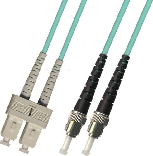 2M Multimode Duplex 10 Gigabit Fiber Optic Cable (50/125) - SC to ST ...