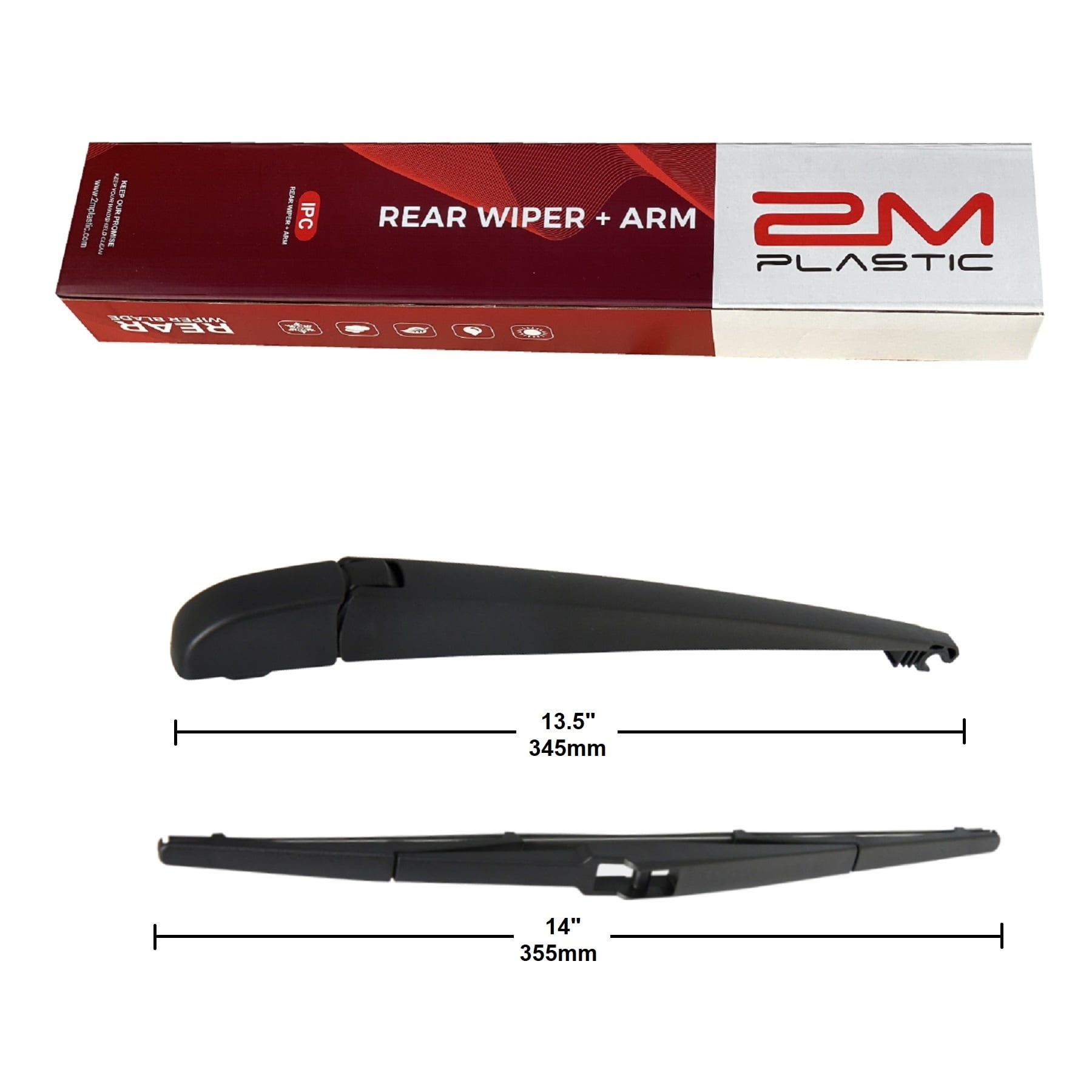 2M PLASTIC 85241-10040 Rear Wiper Blade for Toyota C-HR 2018-2020 - 14 ...
