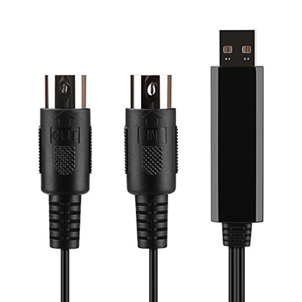 2M USB IN-OUT MIDI Cable Converter Professional Piano Keyboard to PC ...