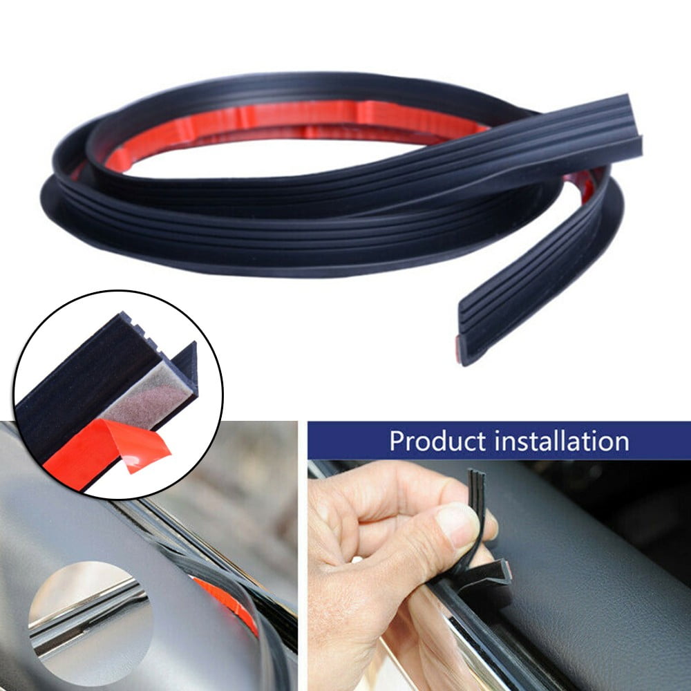 2M V Shape Car Door Casement Trim Edge Moulding Rubber Weatherstrip ...