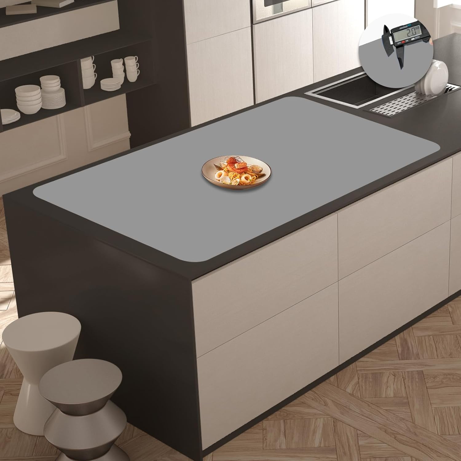 2MM Extra Thick Largest Silicone Mats for Kitchen Counter (35.4x23.6 x0 ...