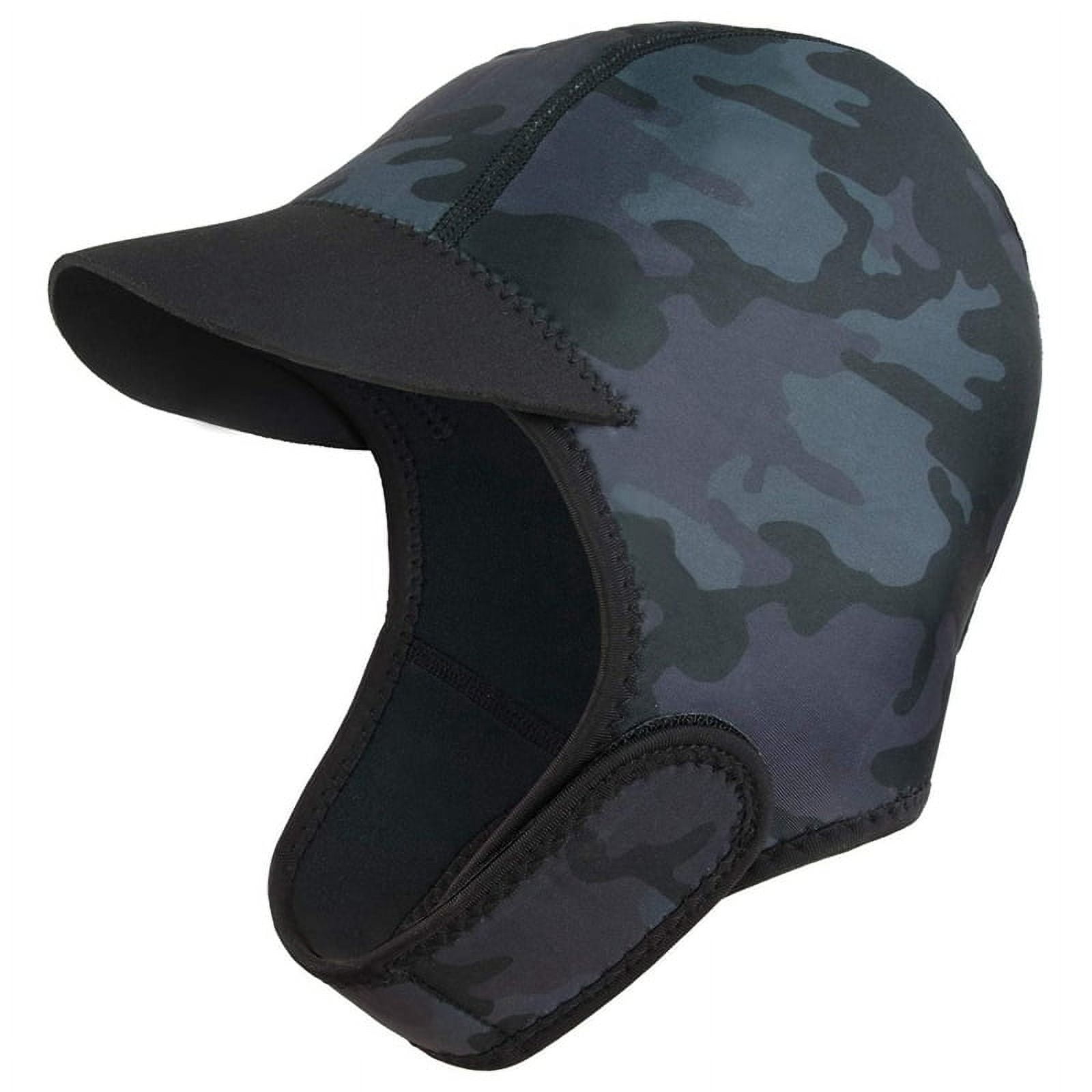 2MM Neoprene Surf Beanie Swim Cap with Chin Strap Adjustable Quick ...