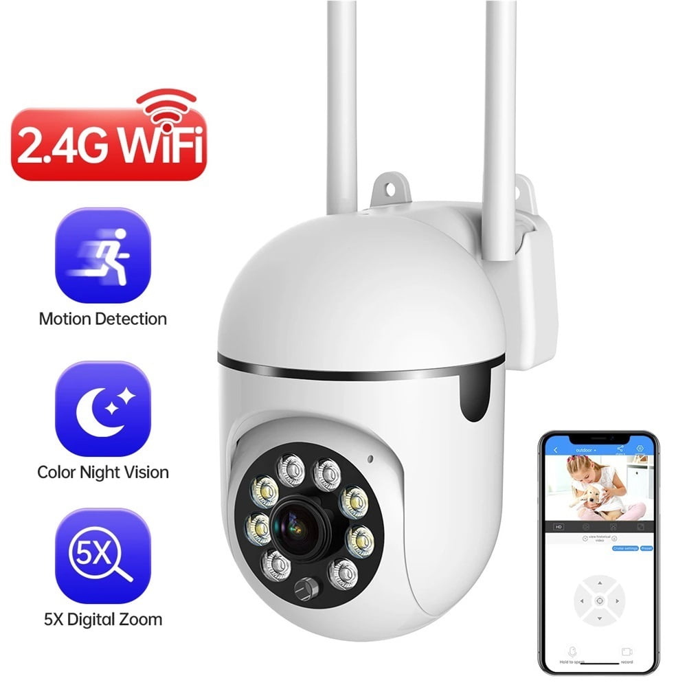 2MP PTZ IP Camera Color Night Auto Tracking CCTV IP WiFi Camera ...