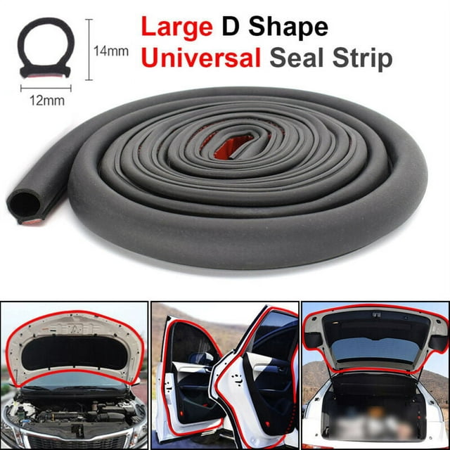 5M/16Ft Car Door Trunk Seal Strip L Shape Weather Strip Edge Decoration ...