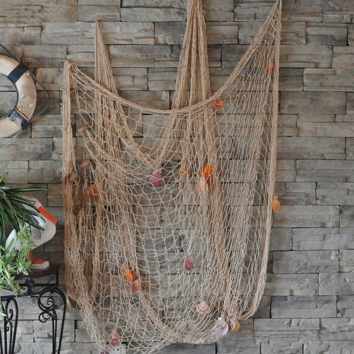 2Mx1M Modern Nautical Decorative Fishing Net Seaside Beach Shell Party ...