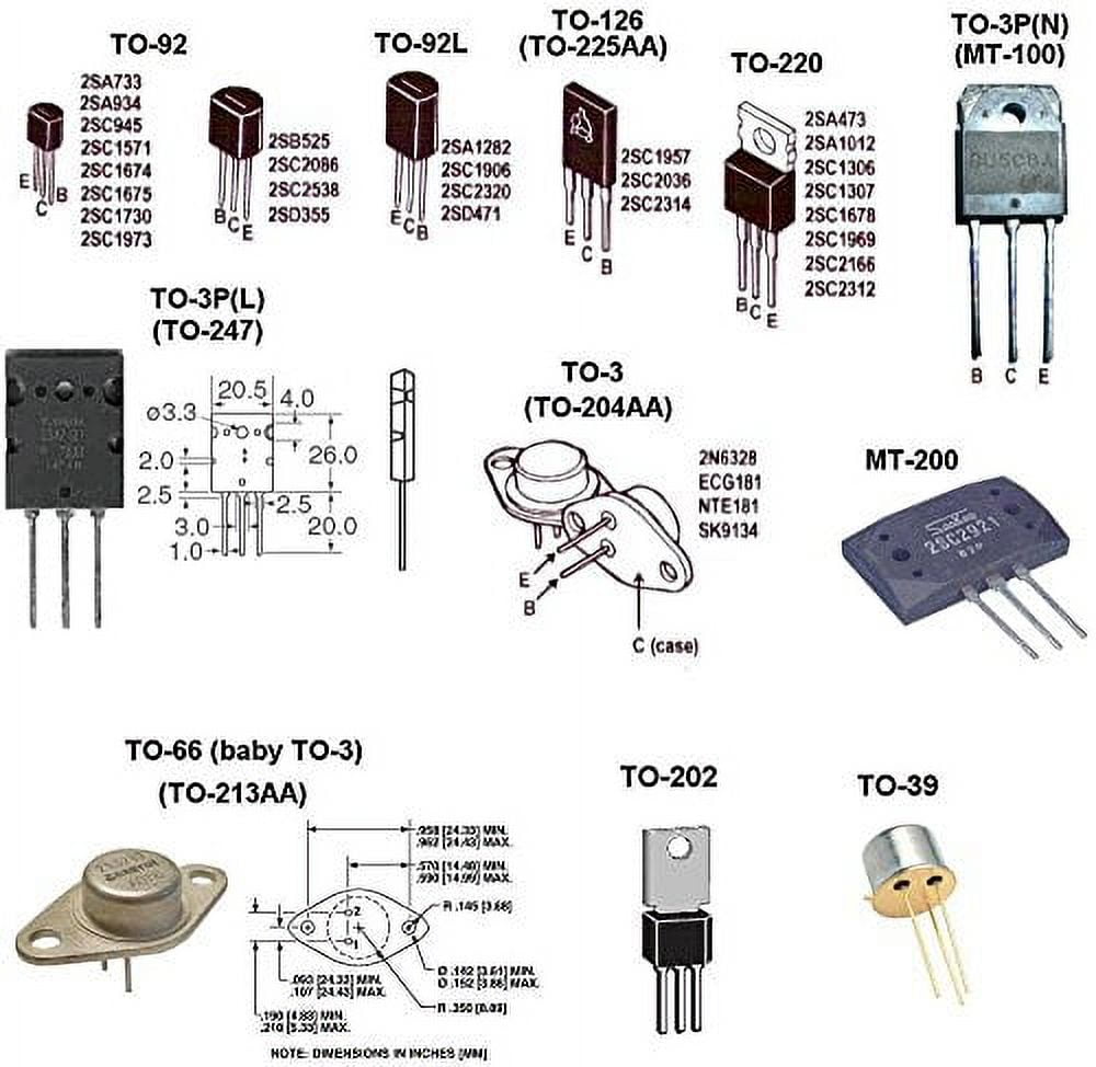 2N5133, Audio NPN Transistor, Vceo=18v, Ic=500mA, Pmax=200mW, Hfe=>45 ...