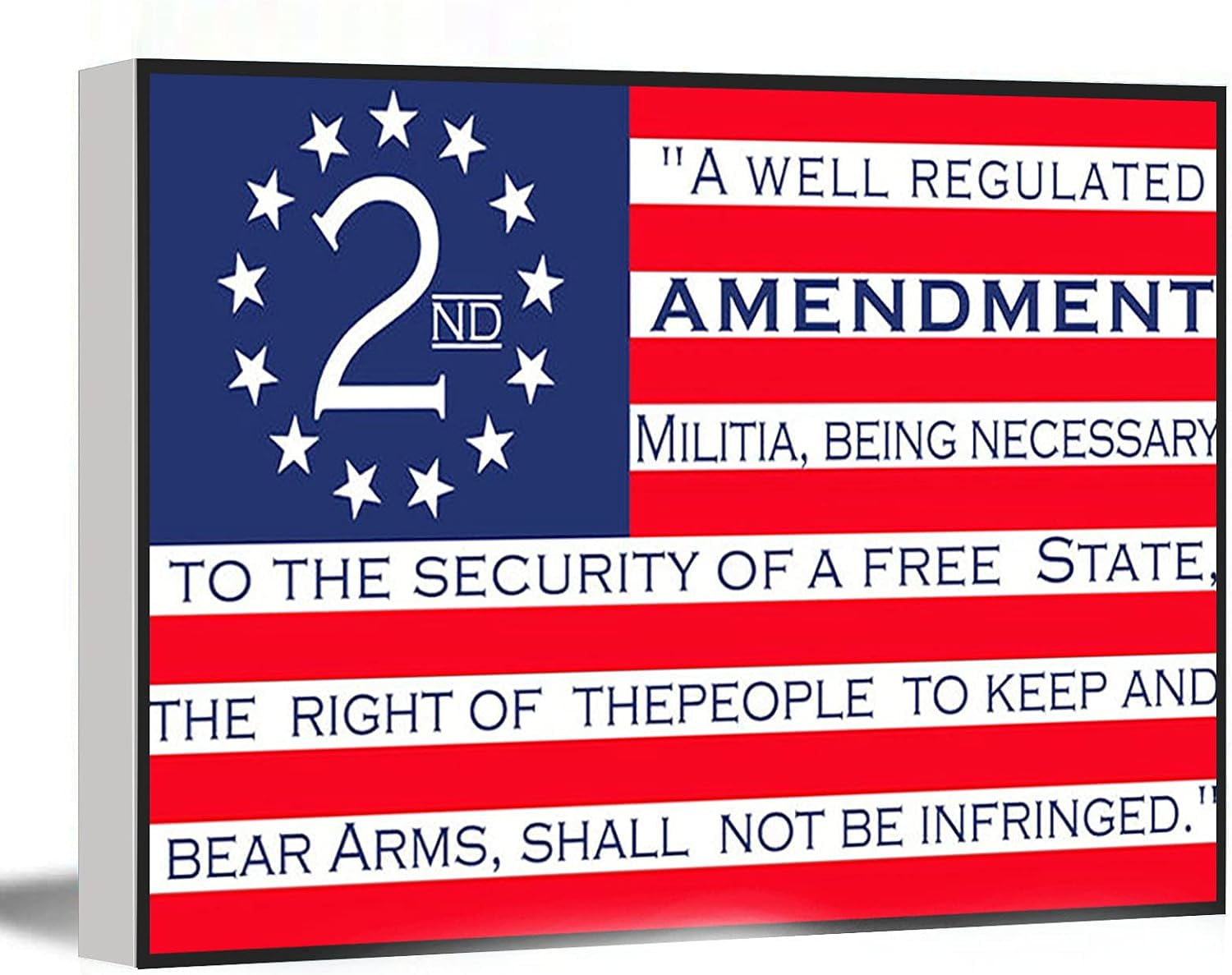 2Nd Amendment Usa Flag Painting Artwork Wall Decor Painting Art, Dining ...