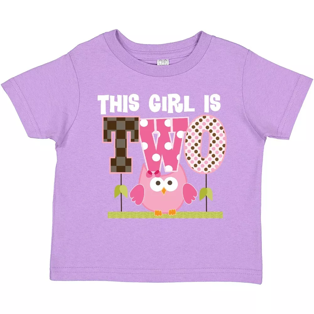 2Nd Birthday Cute Owl 2 Year Old Toddler T-Shirt Im Girls Bird Childs Baby Clothing, Cute Baby ...
