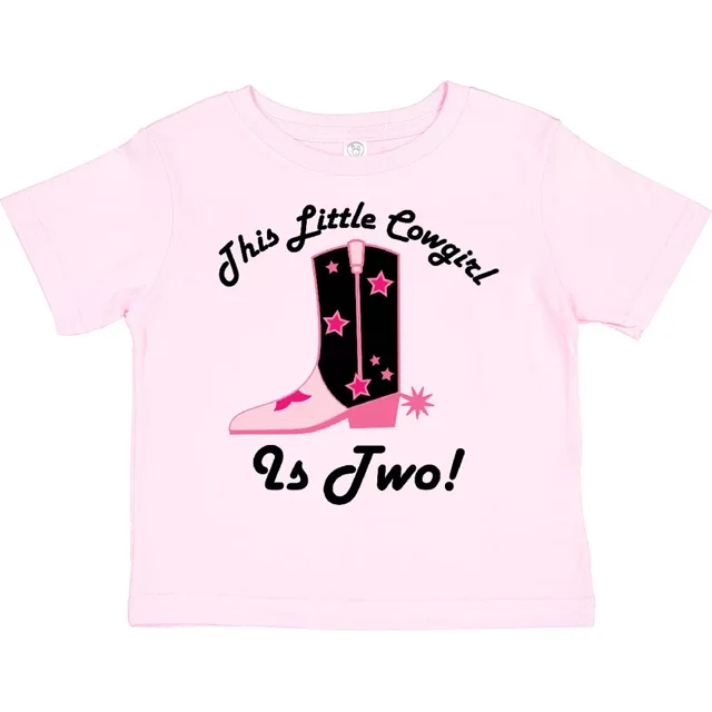 2Nd Birthday Little Cowgirl 2 Year Old Toddler T-Shirt Western Two Kid Baby Clothing, Cute Baby ...