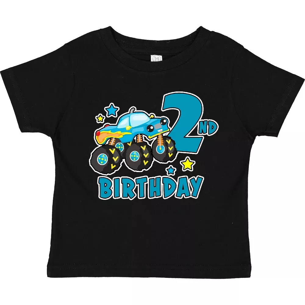 2Nd Birthday Monster Truck Toddler T-Shirt Birthdays Trucks Second 2 Baby Clothing, Cute Baby ...