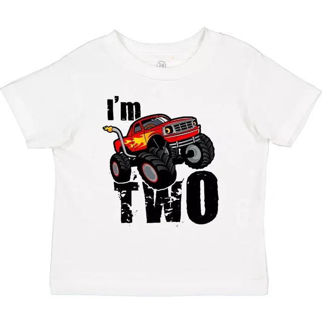 2Nd Birthday Monster Truck Toddler T-Shirt Two Year Old Gift Child Kid Baby Clothing, Cute Baby ...