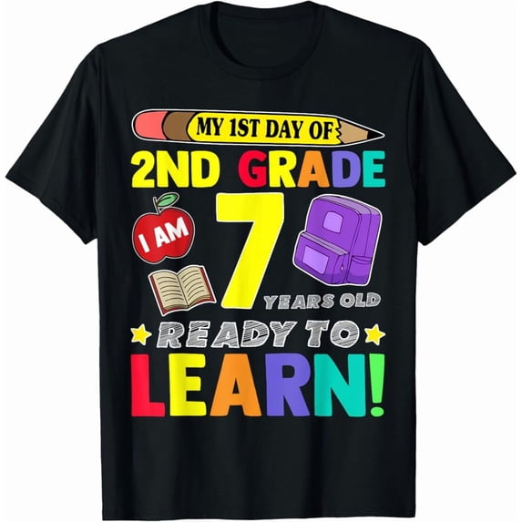 2Nd Grade Back To First Day Of School T-Shirt - Walmart.com