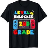 2Nd Grade Level Unlocked Video Game Back To School Boys Gift Unisex T ...