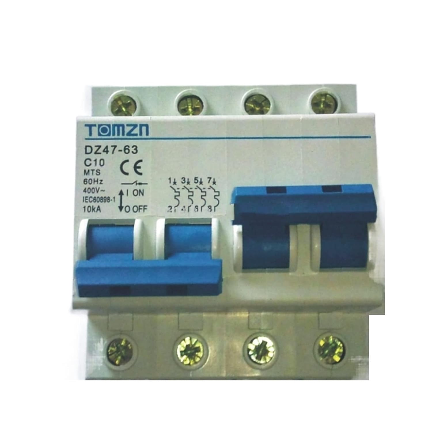 2P 10A MTS Dual Power Manual Transfer Switch Circuit Breaker MCB 50HZ ...
