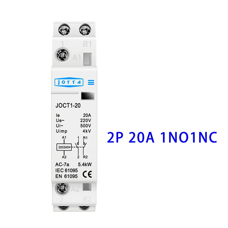 2P 16A/20A/25A 220V/230V 50/60Hz DIN Rail AC Main Current Contactor 1NO ...