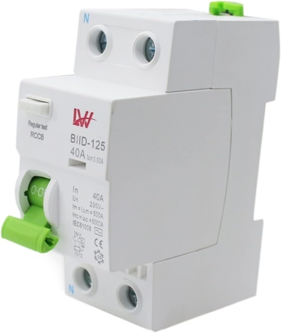 2P 16A 63A 100mA 6KA RCCB RCD 220V-415V Residual Current Circuit ...