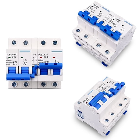 2P+2P TOMZN AC Dual Power Manual Transfer Switch Circuit Breaker MCB ...