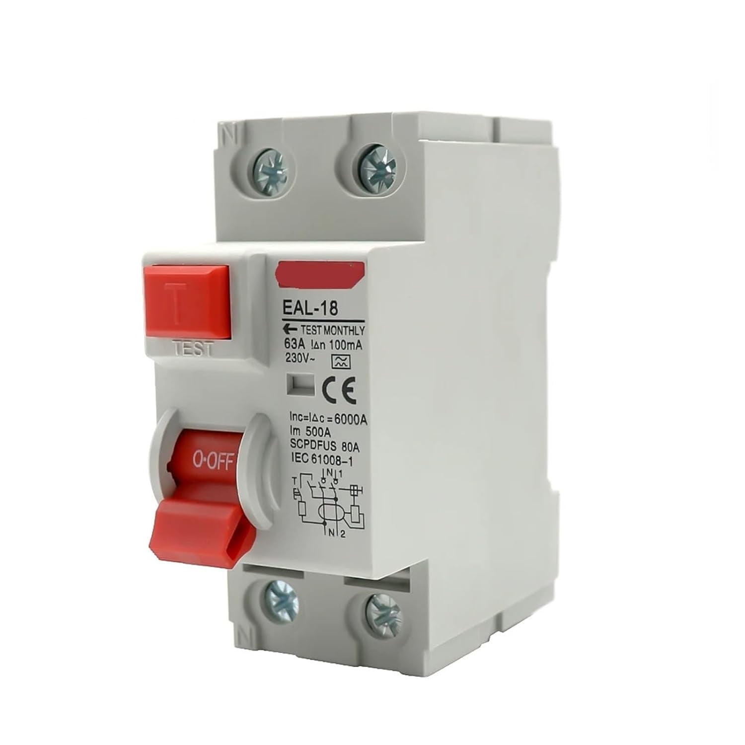 2P 32A 10/30/100/300mA Type A RCCB RCD ELCB electromagnetic Residual Current Circuit Breaker ...