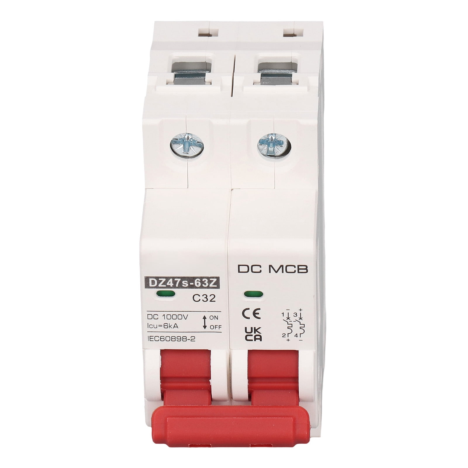 2P 32A DC Circuit Breaker, 6000A Breaking Capacity, Safe Reliable Power ...