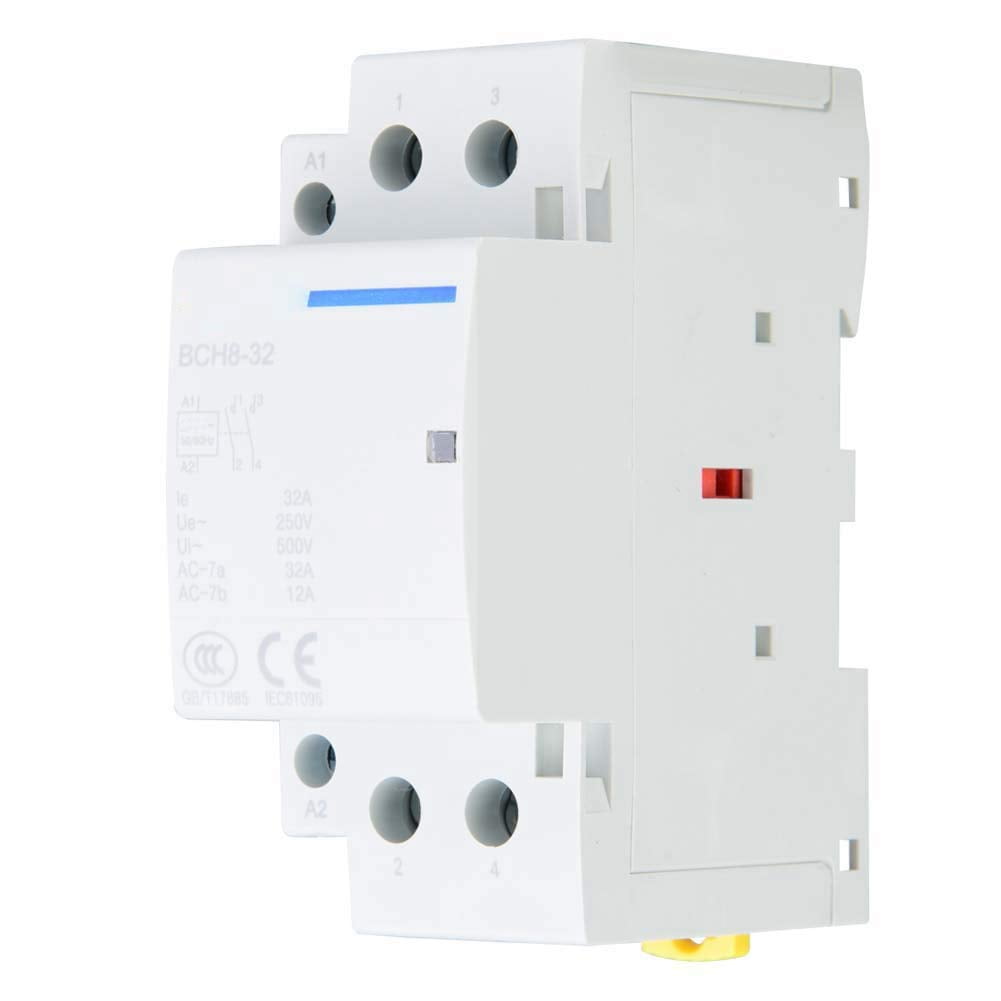 2P 32A Household AC Contactor,Low Power Consumption DIN Rail Mount AC ...