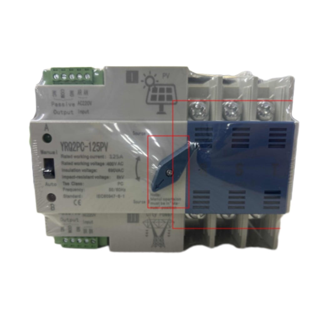 2P 3P 4P 125A Solar/Photovoltaic Transfer Switch Dual Power Automatic ...