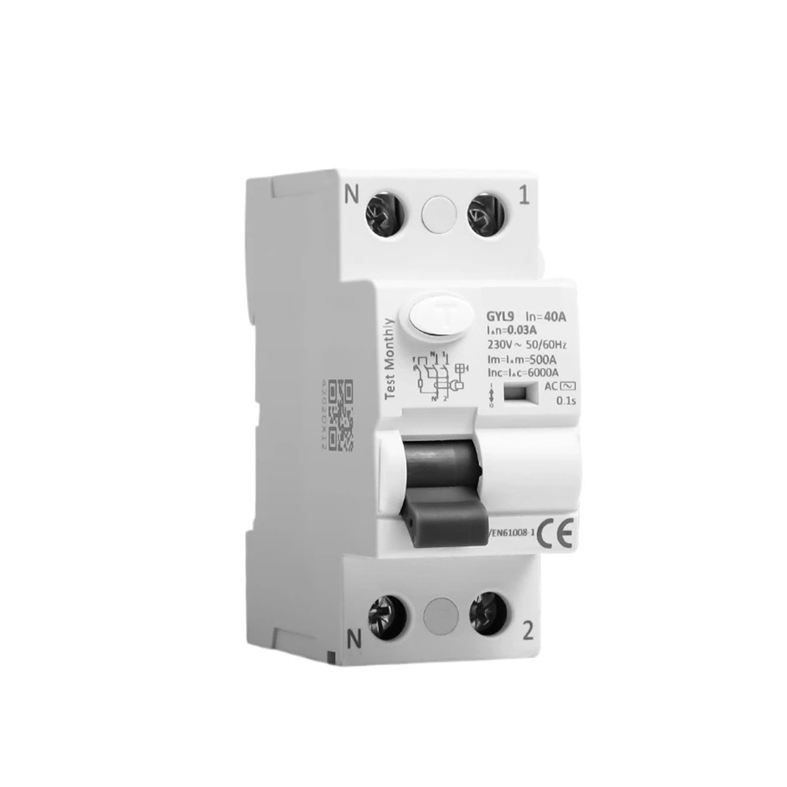 2P 40A 30MA Type AC & TYPE A RCCB Magnetic Residual Current Circuit ...
