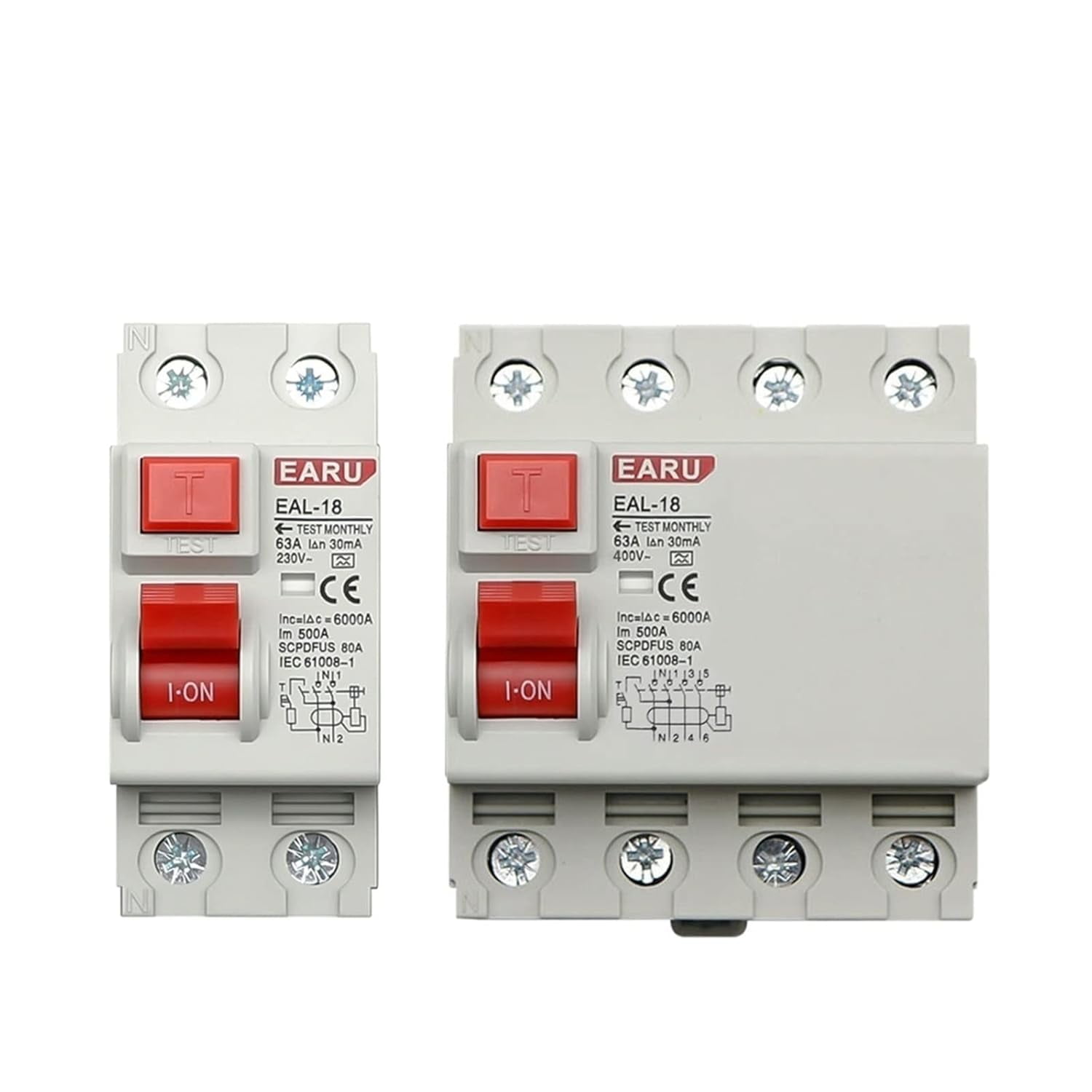 2P 4P 10/30/100/300mA A RCCB ELCB Electromagnetic Residual Current ...