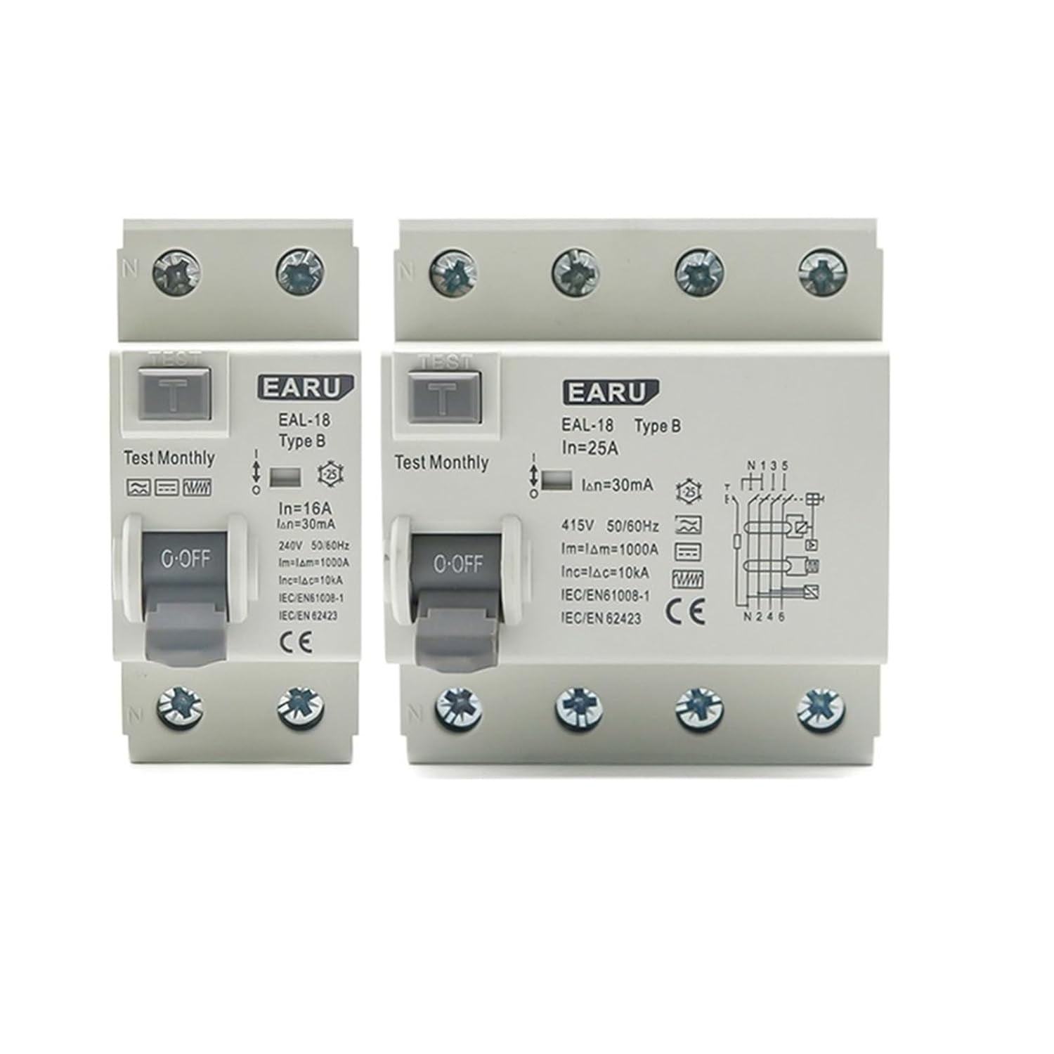 2P/4P 10/30/100/300mA Electric Vehicle EV Charging Pile Residual ...