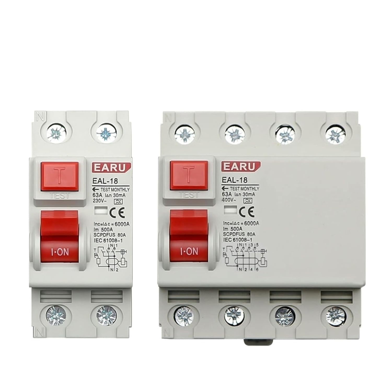 2P 4P 10/30/100/300mA Type A RCCB RCD ELCB Electromagnetic Residual ...
