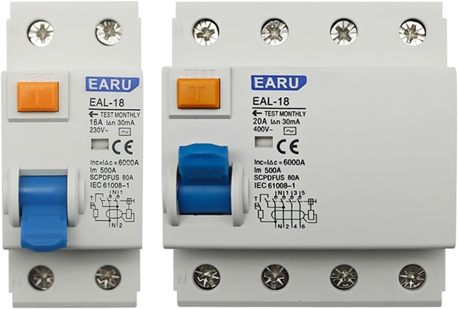2P 4P 10/30/100/300mA Type AC RCCB RCD ELCB Electromagnetic Residual Current Circuit Breaker ...