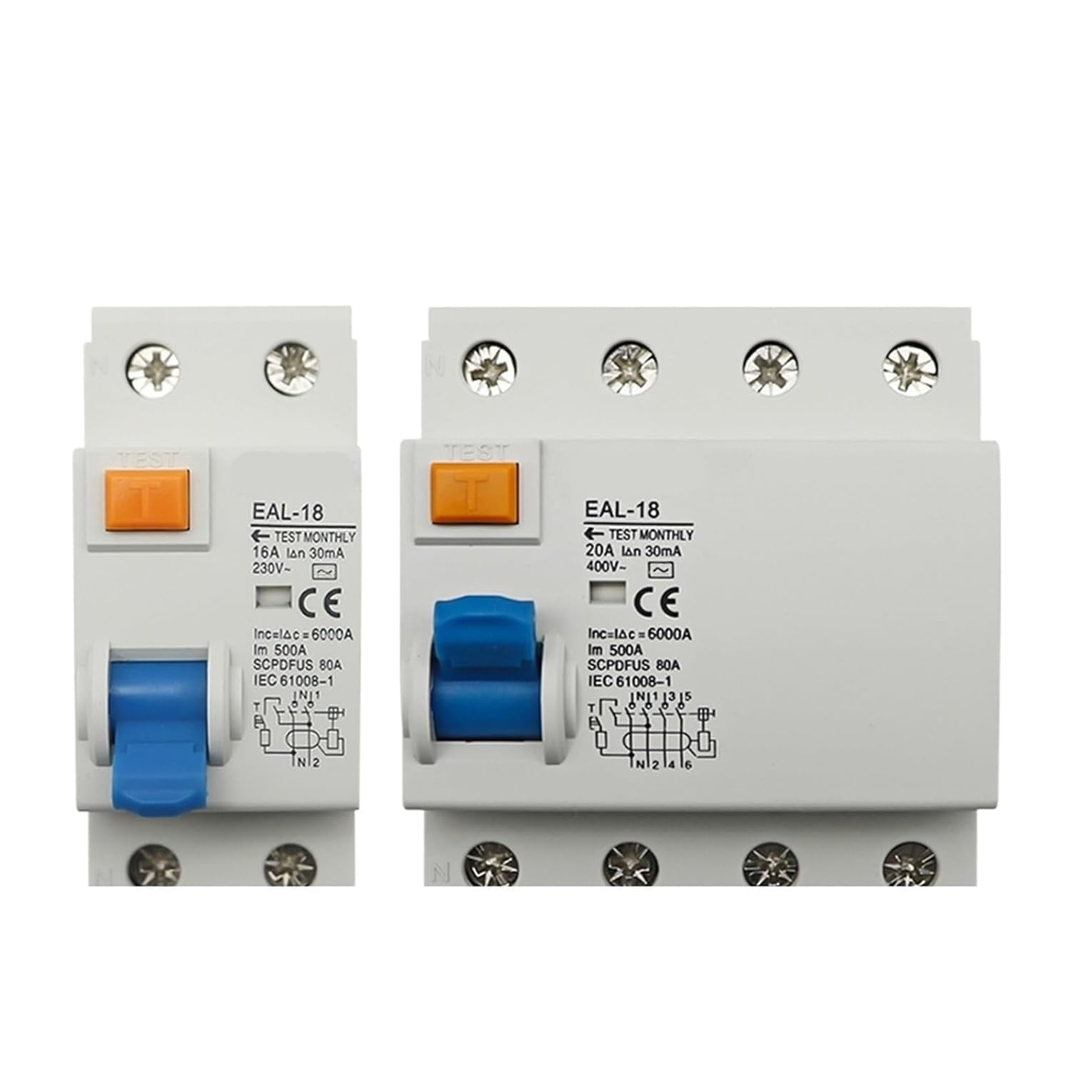 2P 4P 10/30/100/300mA Type AC RCCB RCD ELCB electromagnetic Residual ...