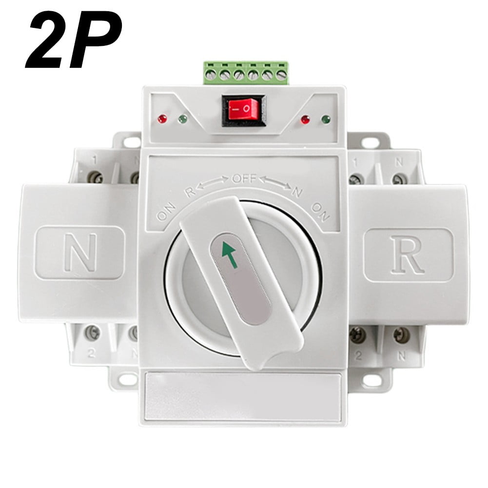 2P/4P 63A Dual Power Automatic Transfer Switch AC400V Switching Circuit ...