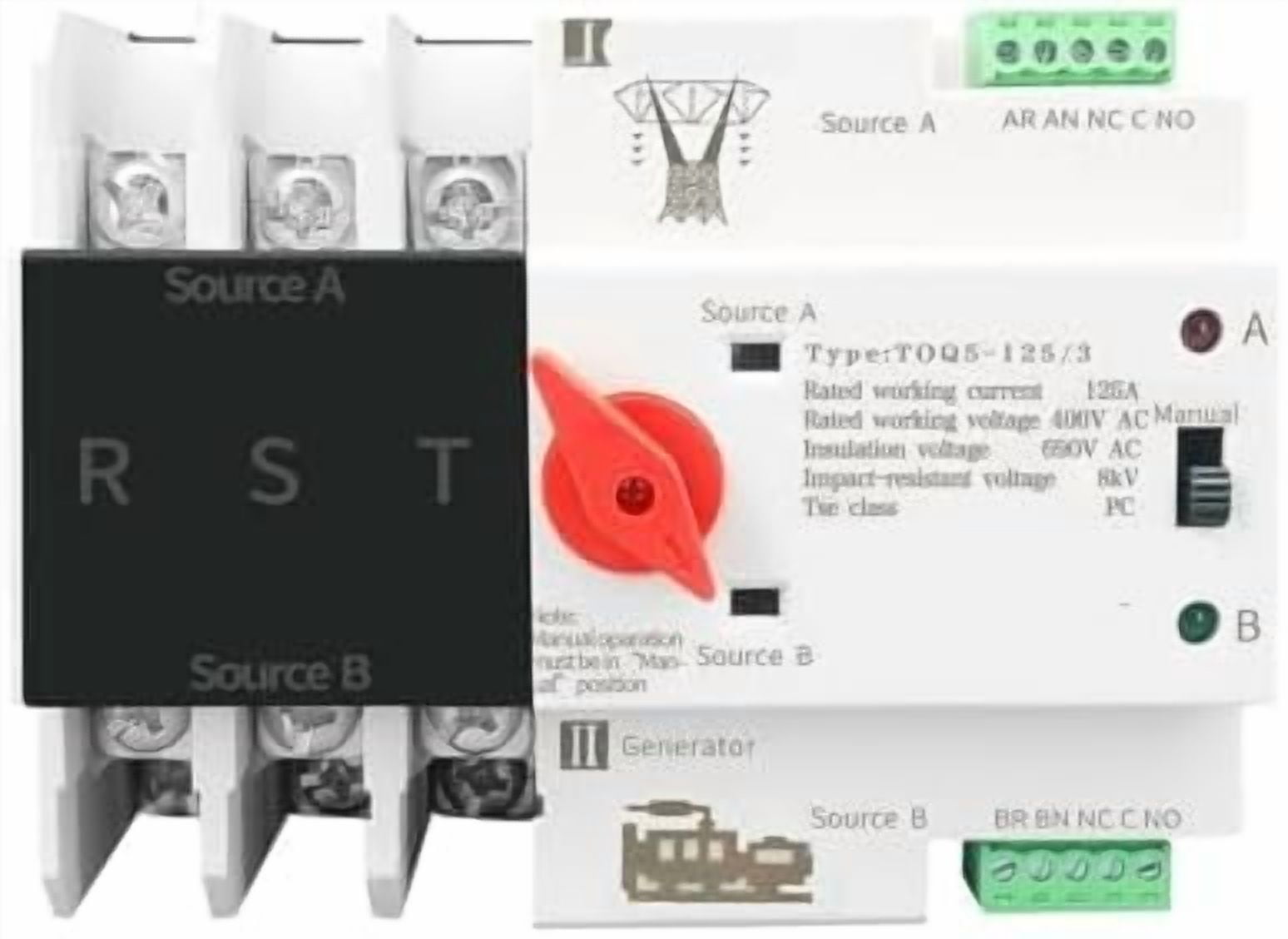 2P 4P ATS Dual Power Automatic Transfer Switch Electrical Selector ...