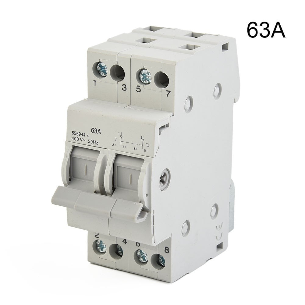 2P 63A MTS Dual Power Manual Transfer Isolation Switch Latching Circuit ...