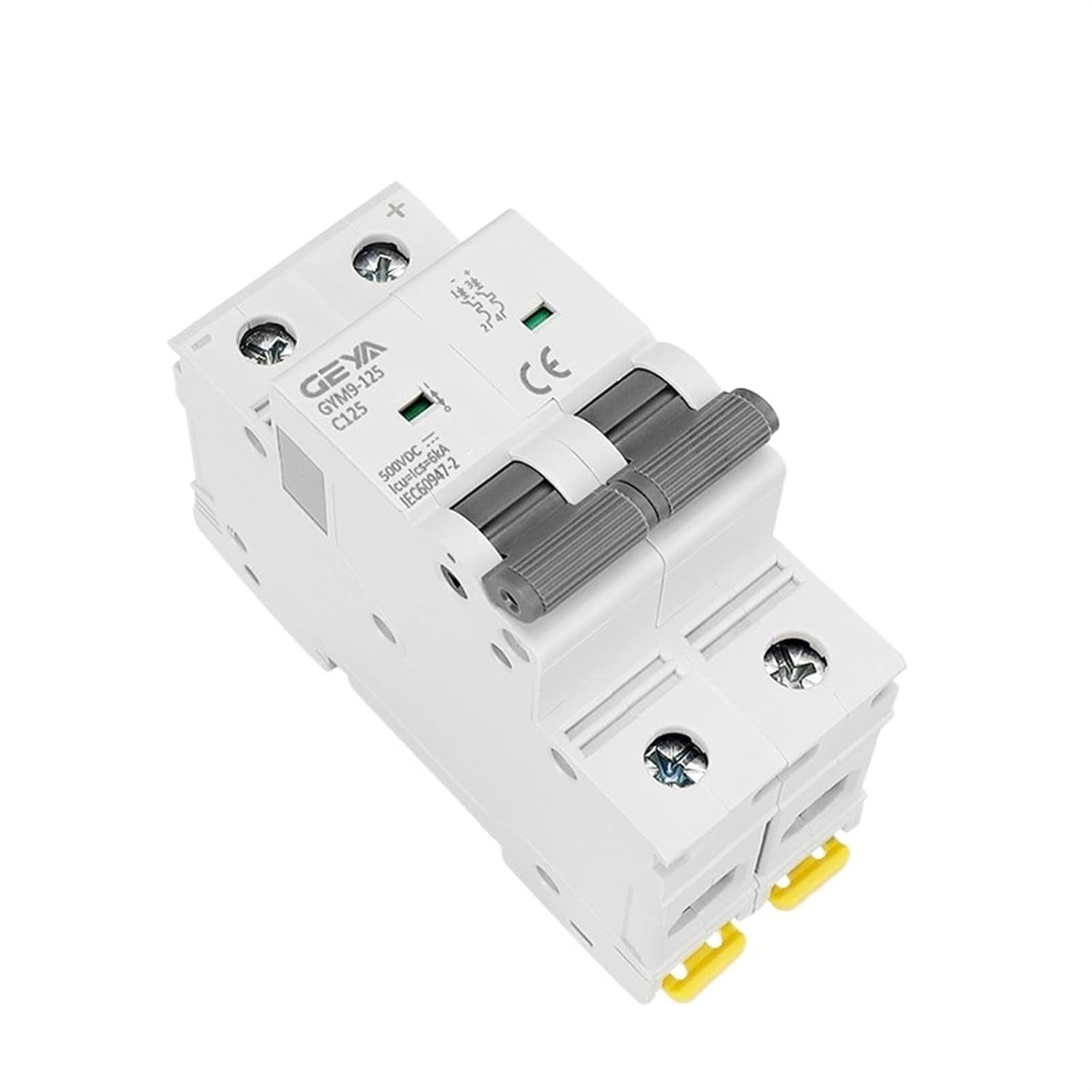 2P 80A 100A 125A DC Breaker Din Rail MCB 6KA 500VDC Circuit Breaker GYM9-125 for Solar Power ...