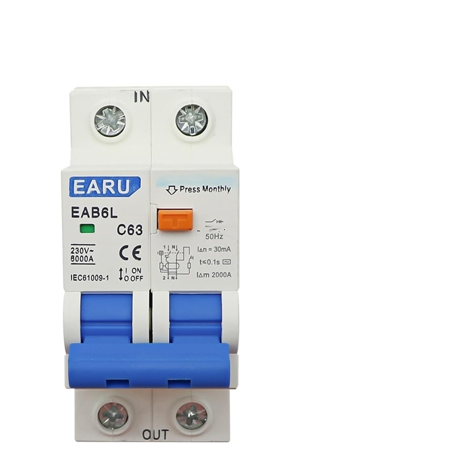 2P AC230V MCB Leakage Protector Overload Short Circuit Protection 2P ...