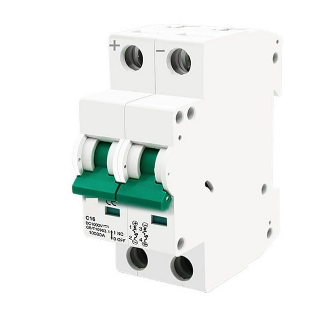 2P DC 1000V Solar Mini Circuit Breaker Battery Switch 6A/10A/16A/20A ...